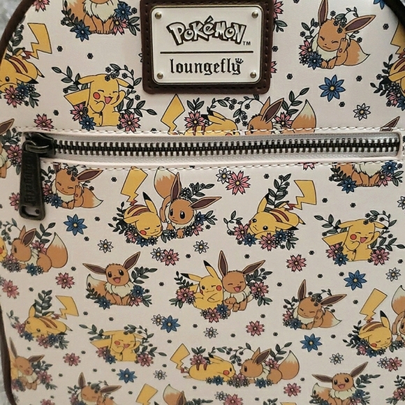 Loungefly | Bags | Nwt Loungefly Pokmon Pikachu And Evee Floral Mini ...